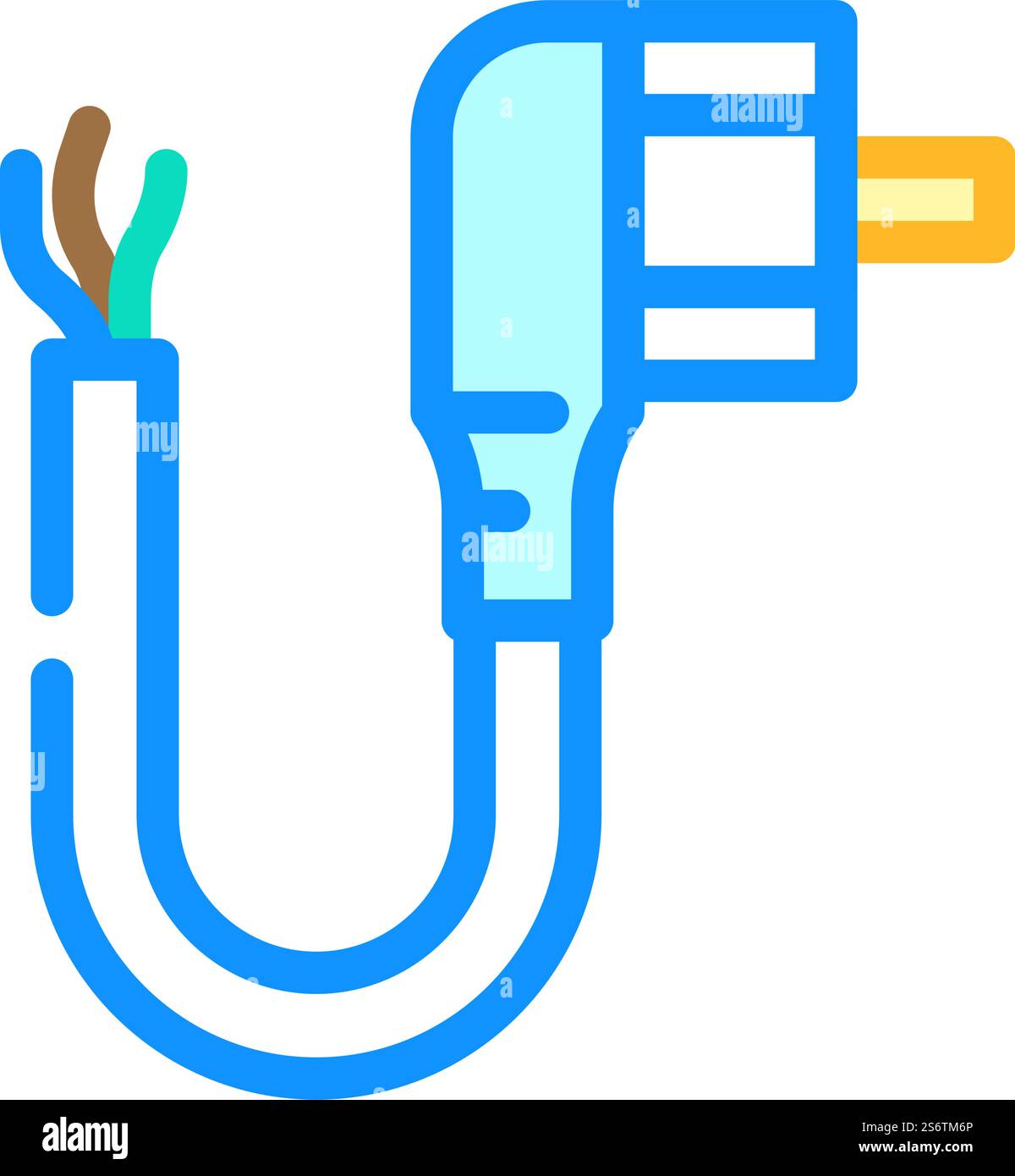 power cables color icon vector. power cables sign. isolated symbol ...