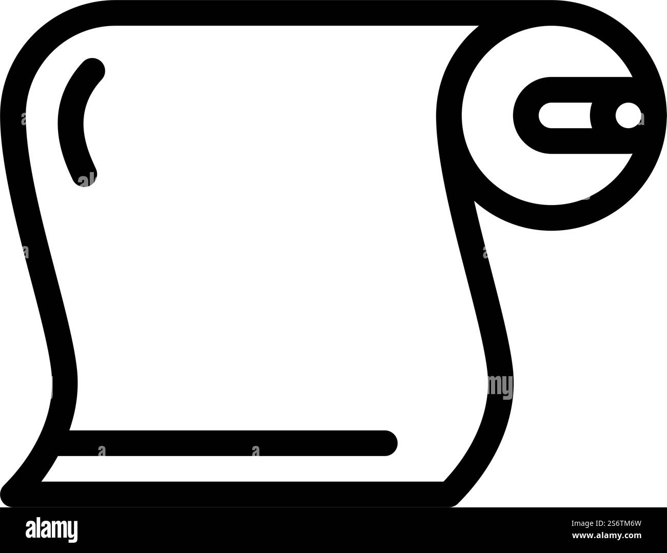 roll building material line icon vector. roll building material sign ...