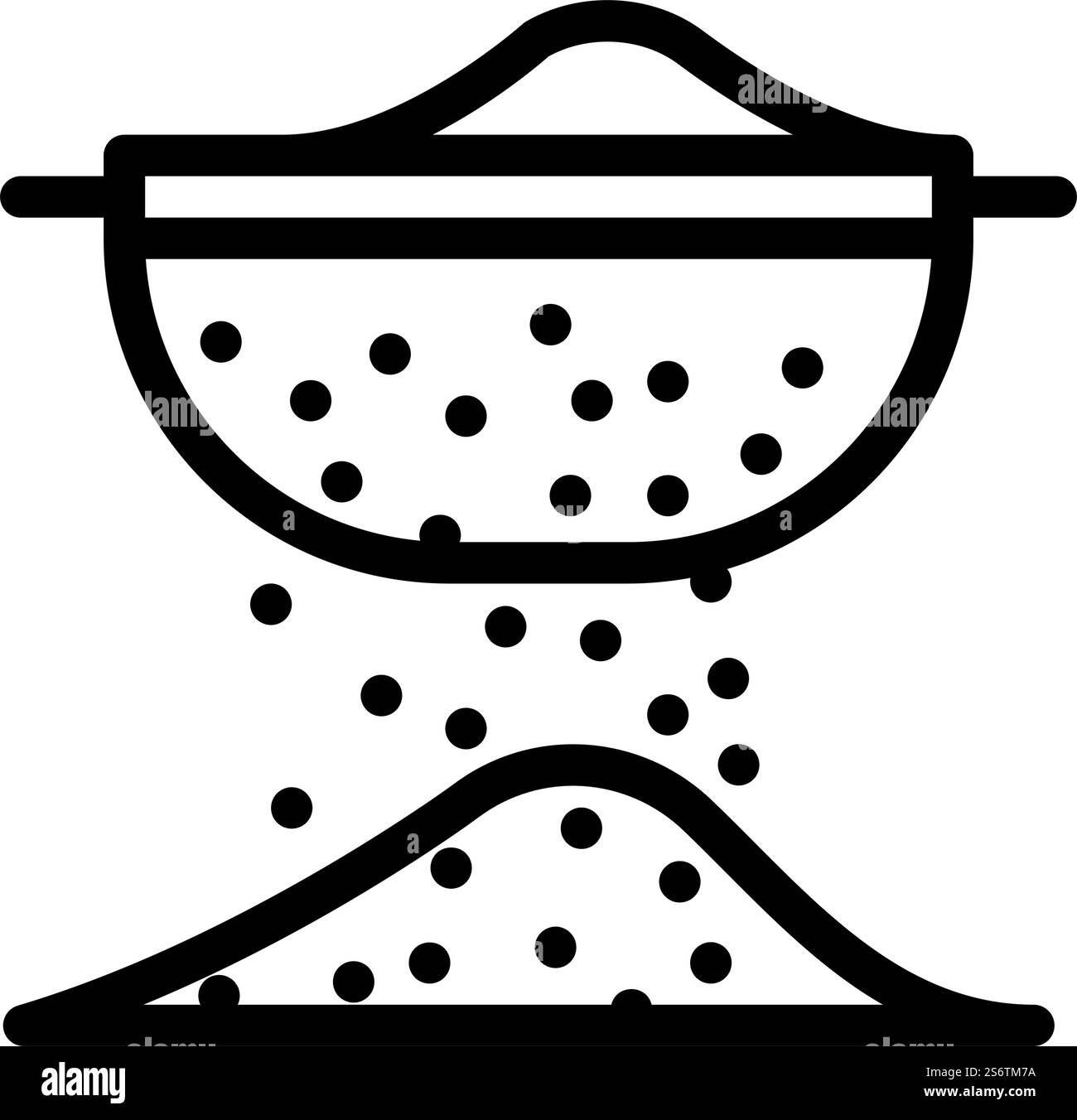 flour sift line icon vector. flour sift sign. isolated contour symbol ...