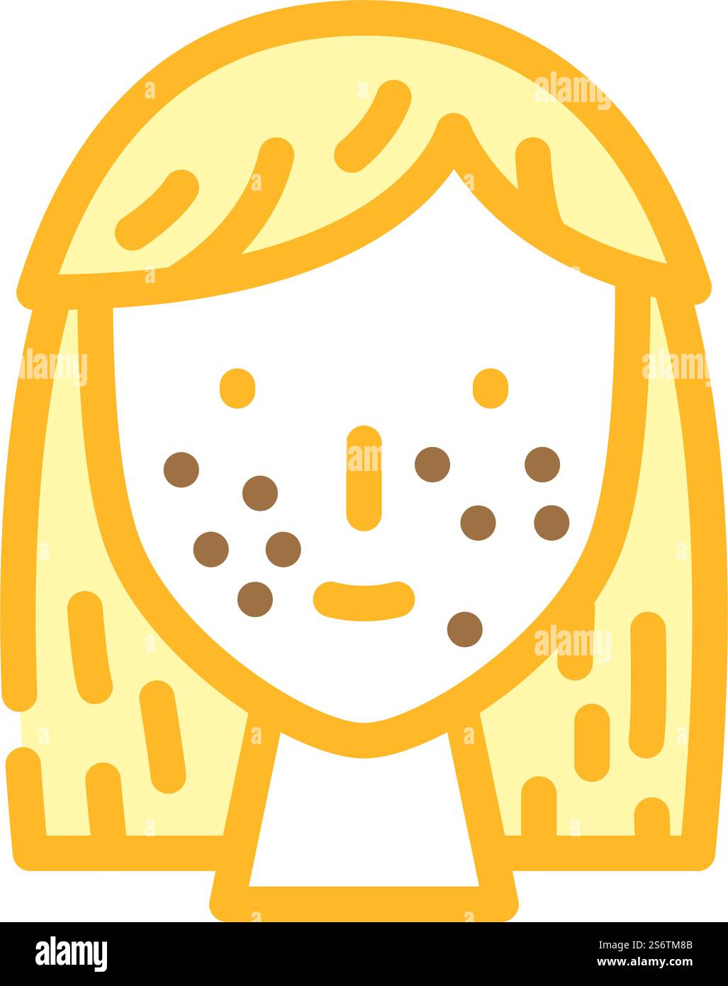 acne face skin problem color icon vector. acne face skin problem sign ...