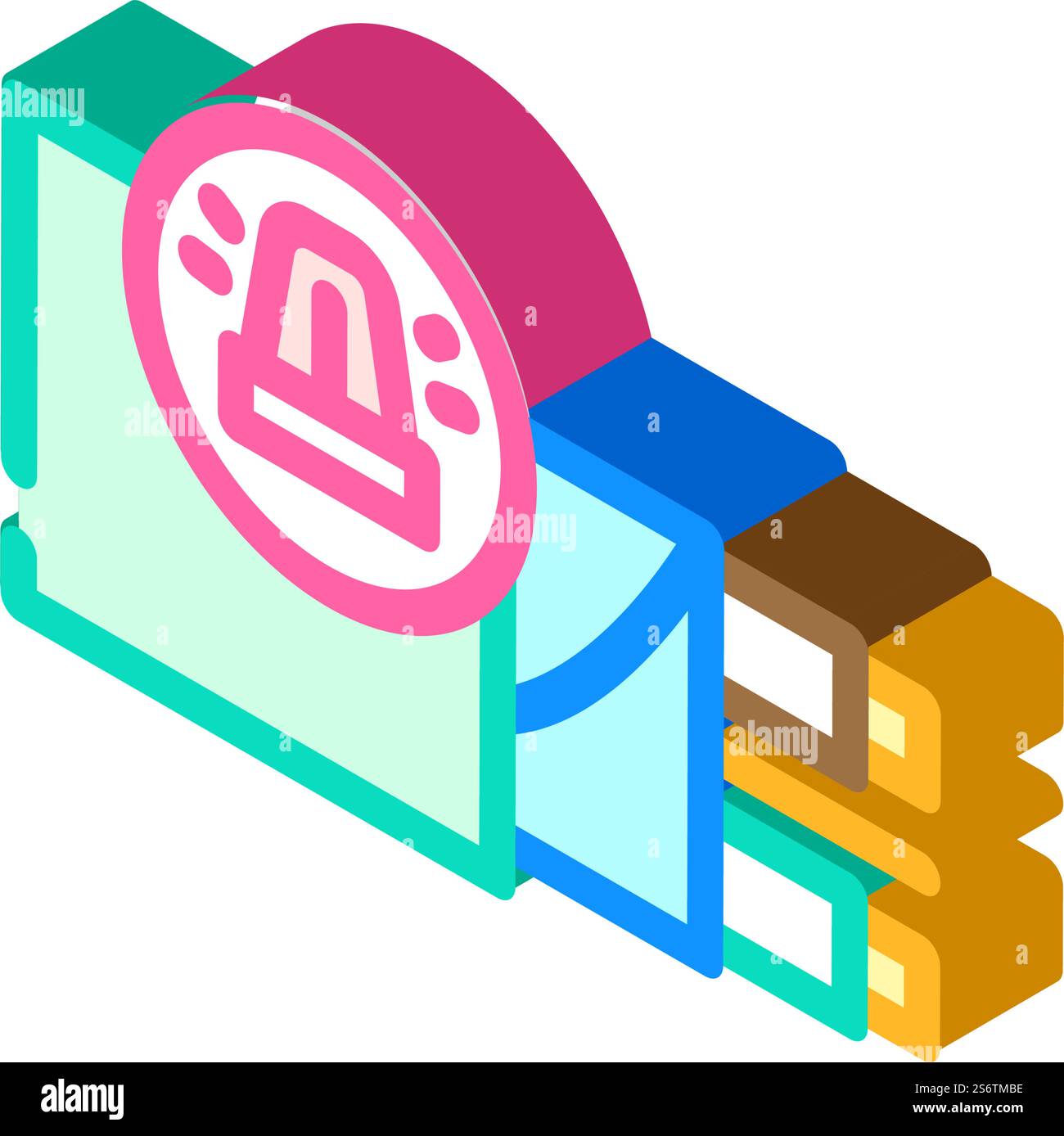 cable for alarm systems isometric icon vector. cable for alarm systems sign. isolated symbol ...