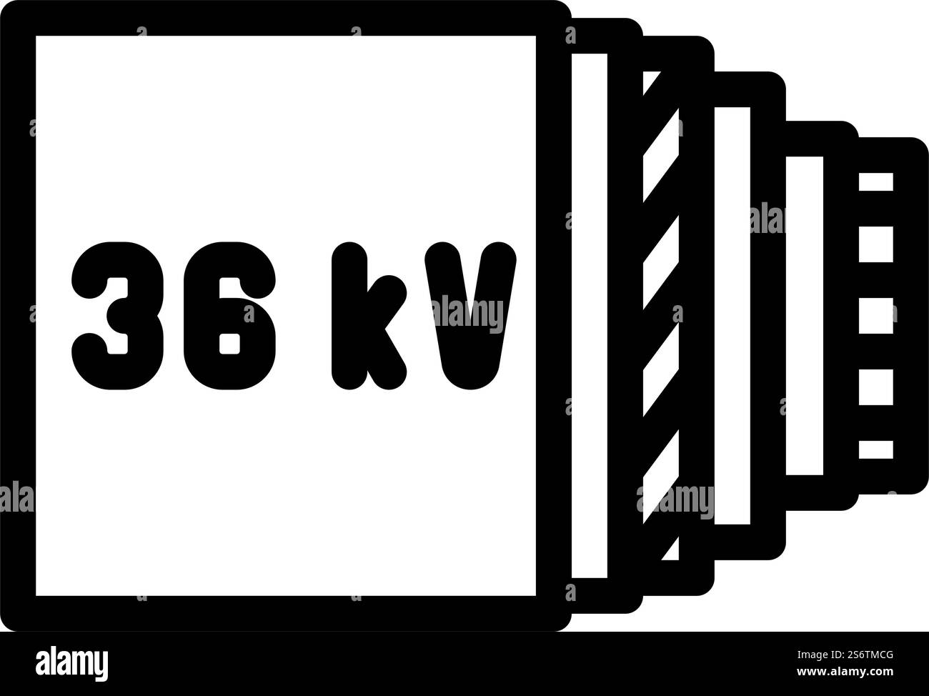 high voltage cables line icon vector. high voltage cables sign ...