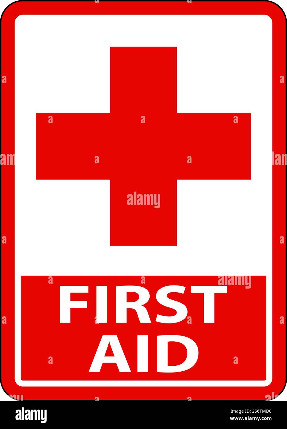 First Aid Label Sign on white background Stock Vector Image & Art - Alamy