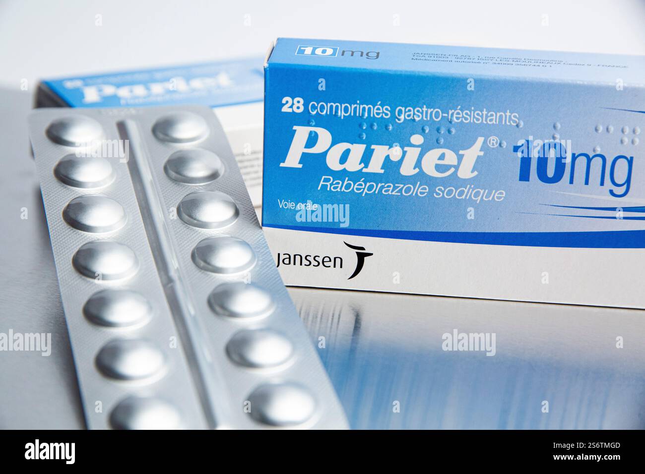 Still life of the drug Pariet, rabeprazole from the Janssen ...