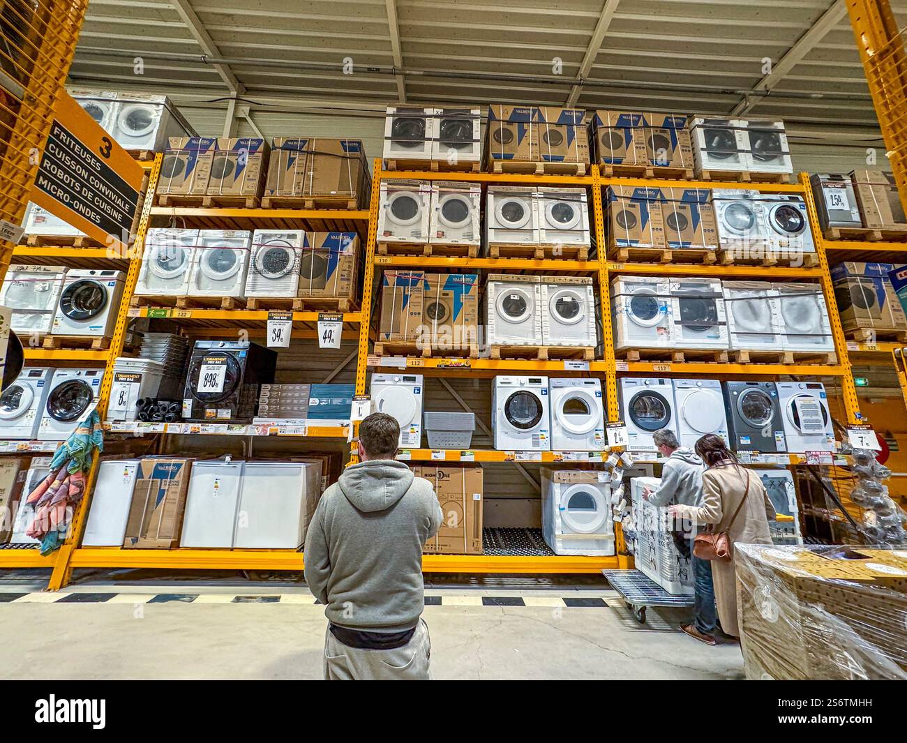 Electro Depot store. Large selection of washing machines Stock Photo ...
