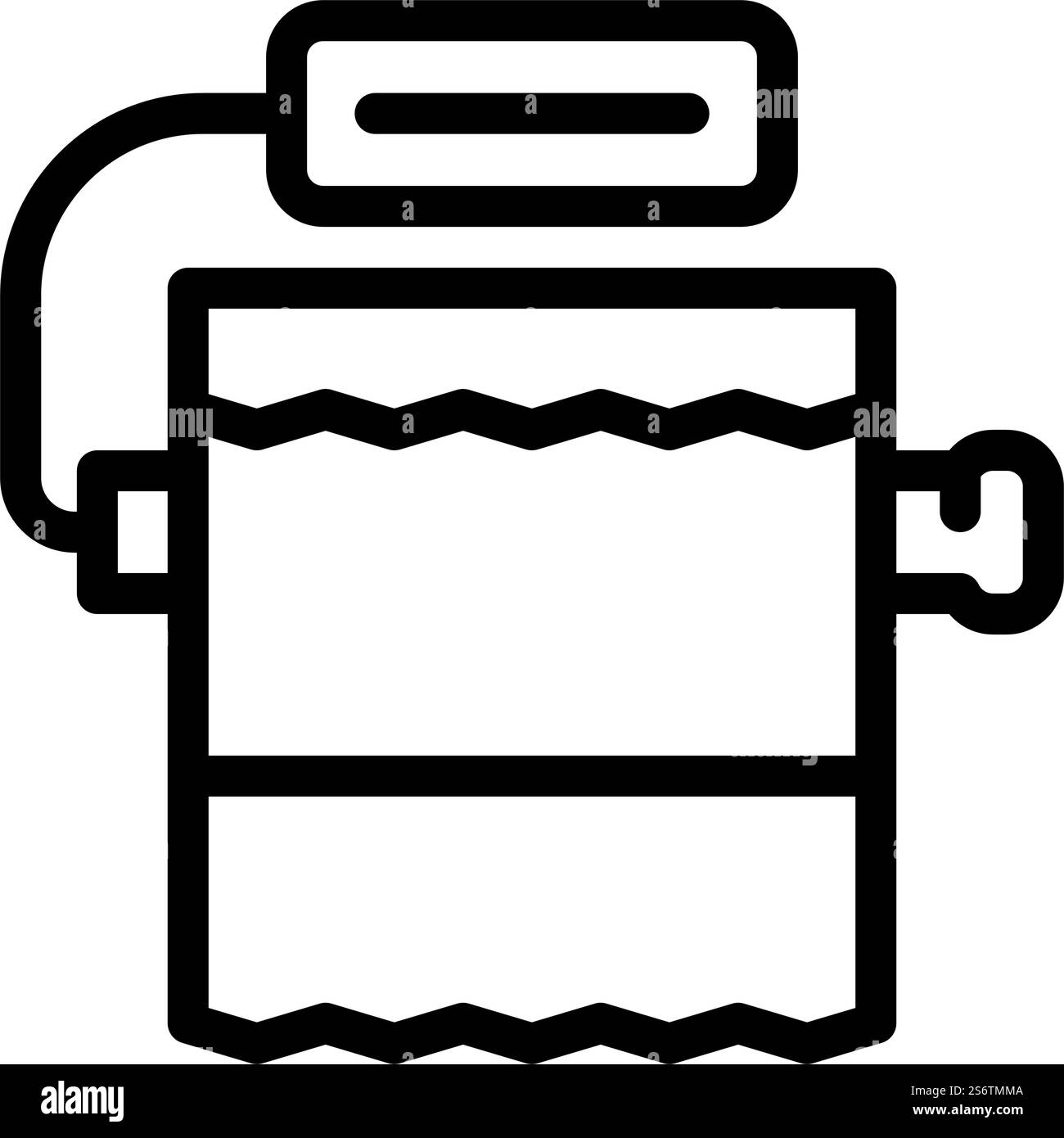 toilet paper line icon vector. toilet paper sign. isolated contour ...