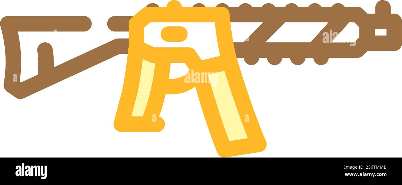 rifle weapon color icon vector. rifle weapon sign. isolated symbol ...