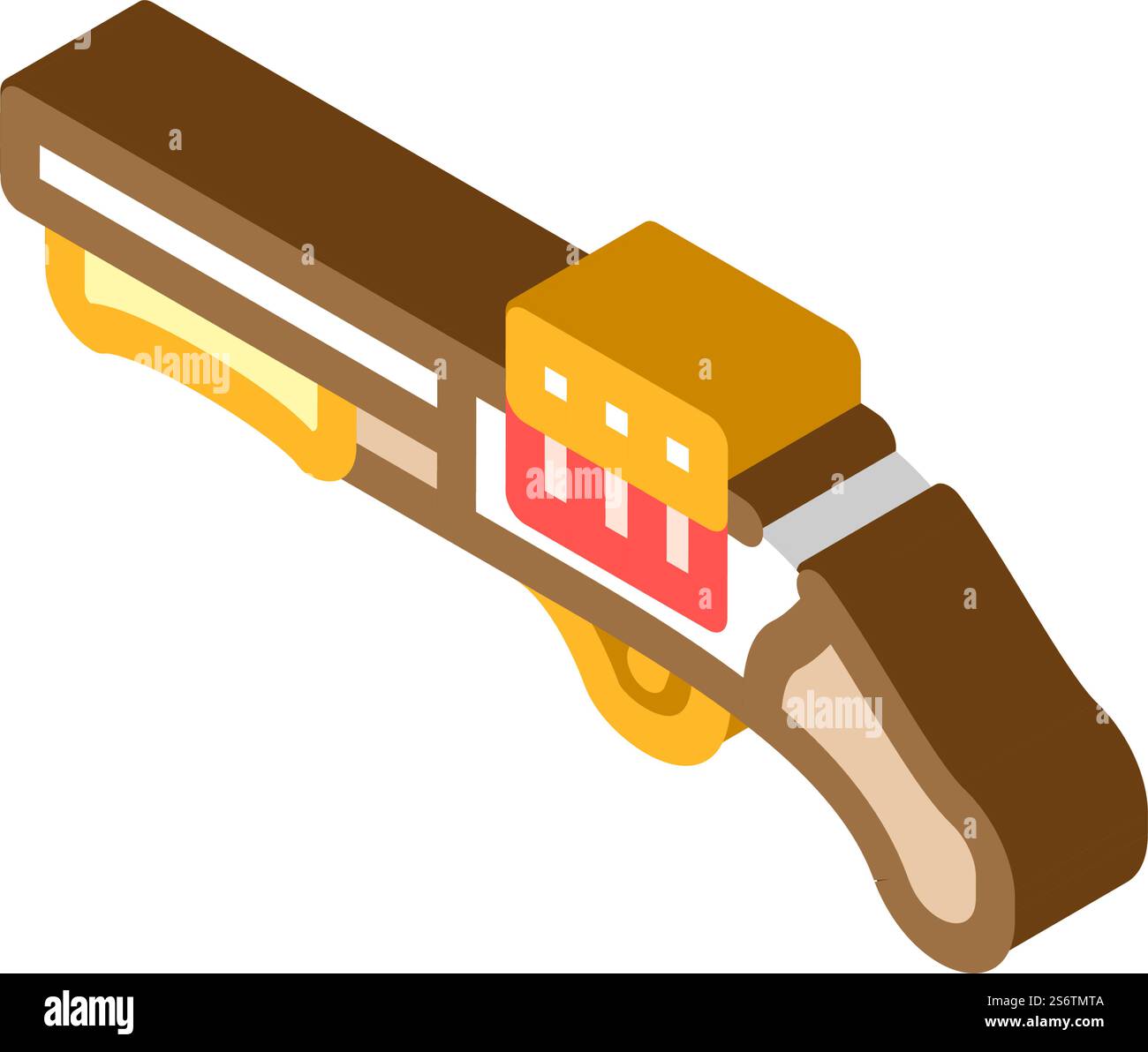 shotgun weapon isometric icon vector. shotgun weapon sign. isolated ...