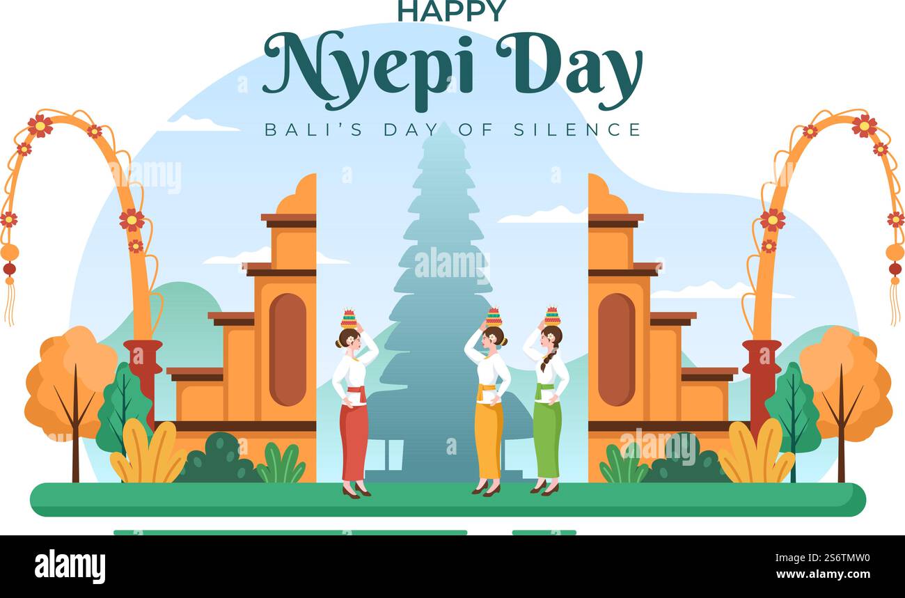Happy Nyepi Day or Bali’s Silence for Hindu Ceremonies in Bali with ...