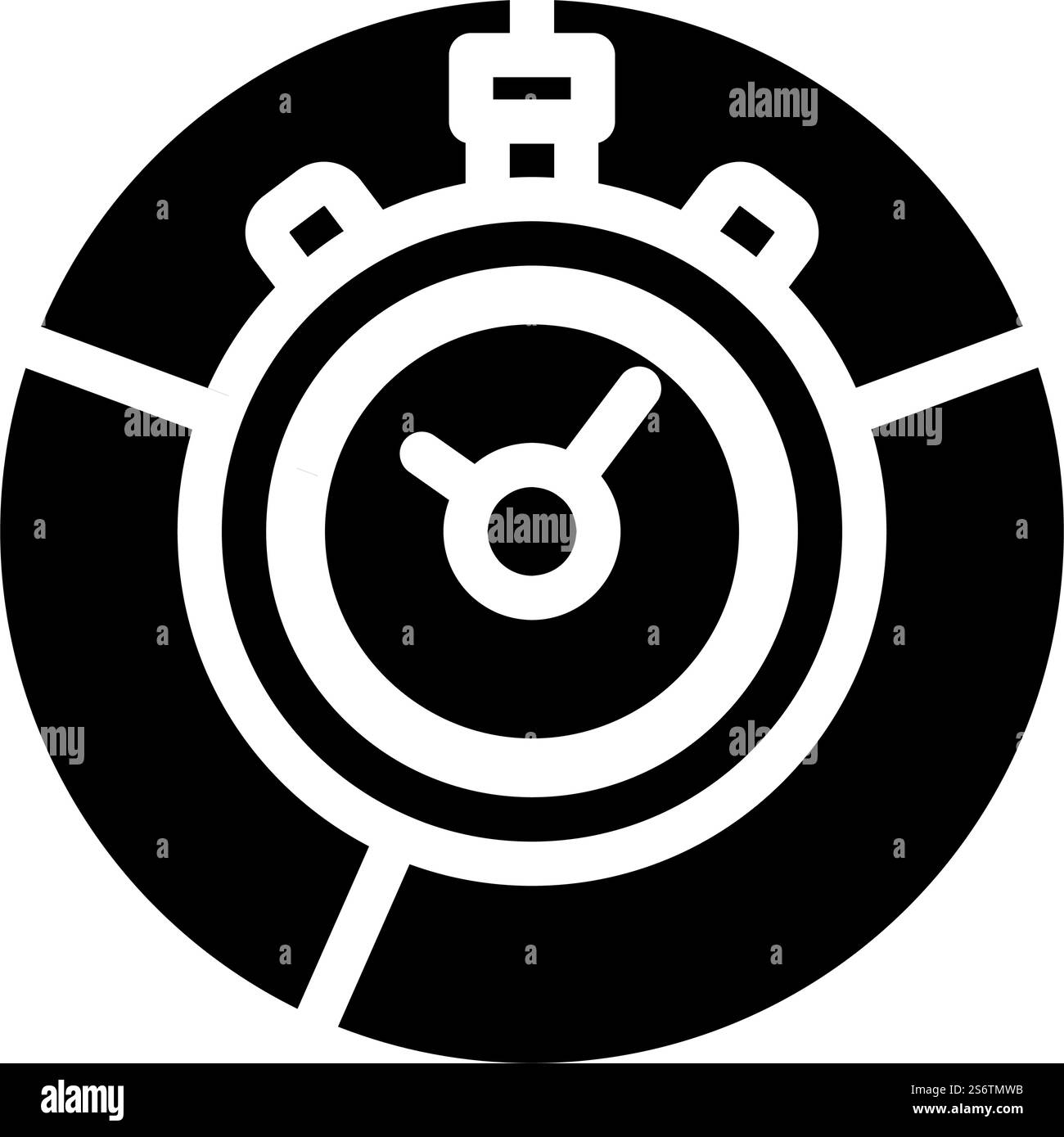 stop watch glyph icon vector. stop watch sign. isolated contour symbol ...