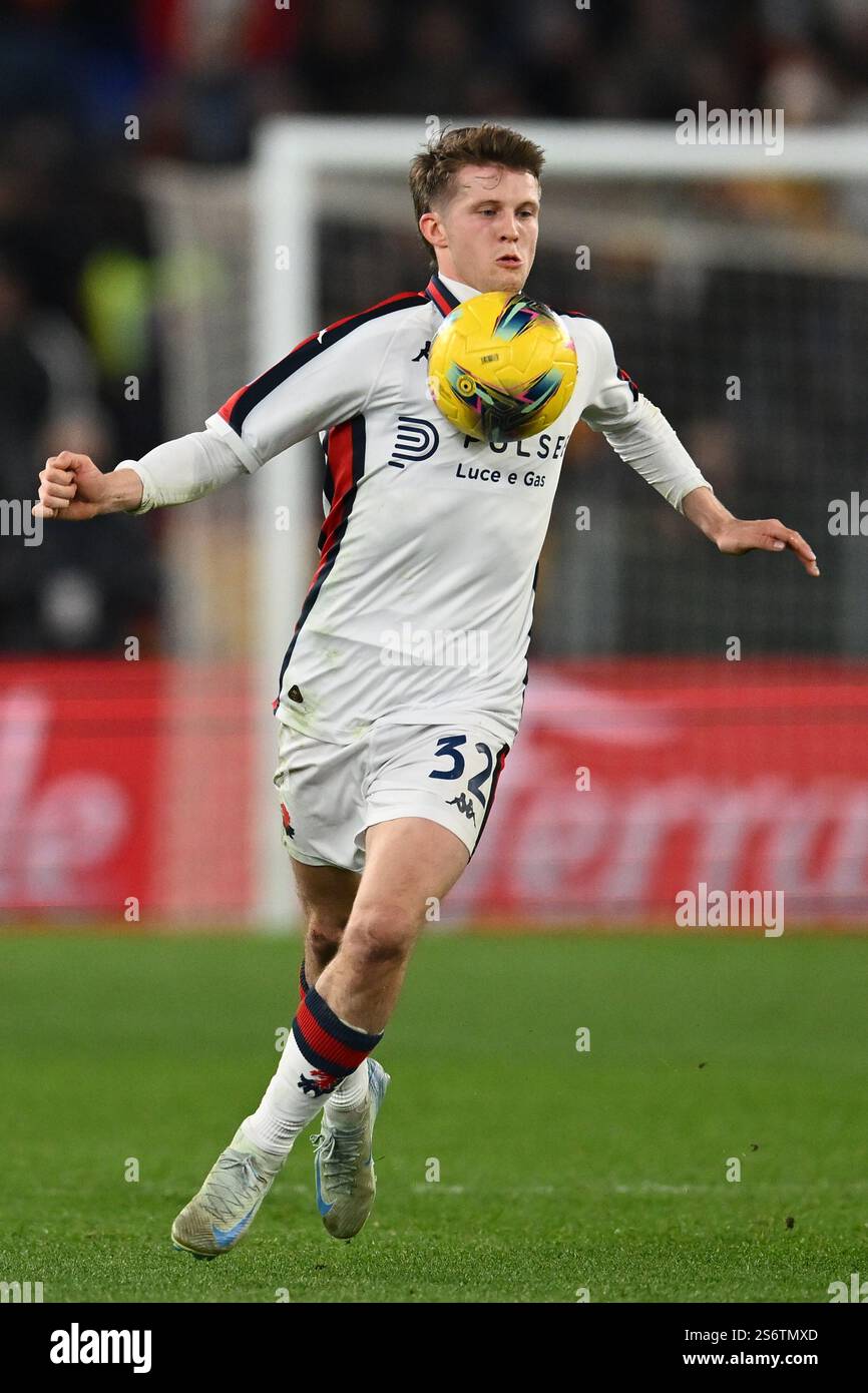 Rome, Italy. 17th Jan, 2025. Morten Frendrup of Genoa F.C. and Manu ...