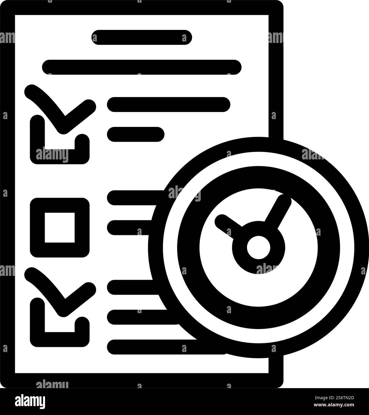 check list line icon vector. check list sign. isolated contour symbol ...