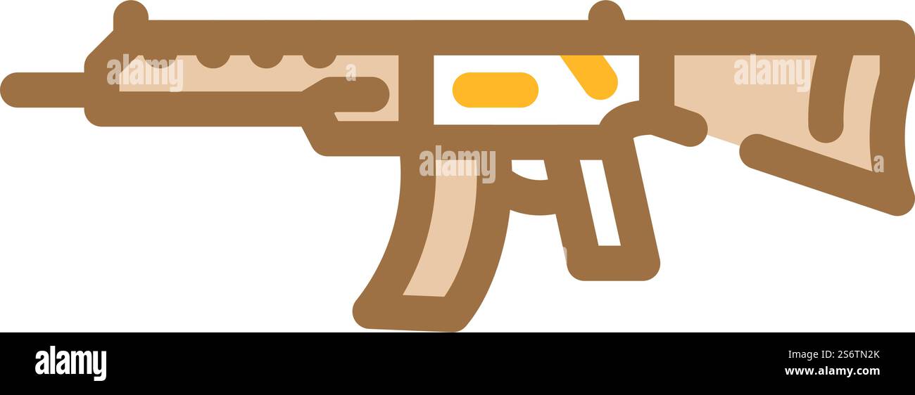 rifle weapon color icon vector. rifle weapon sign. isolated symbol ...