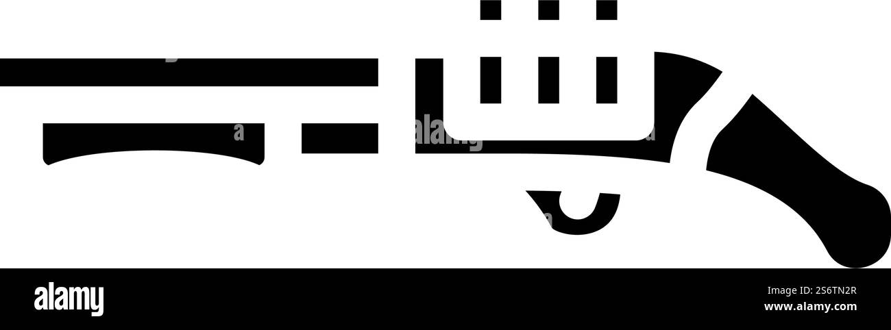 shotgun weapon glyph icon vector. shotgun weapon sign. isolated contour ...