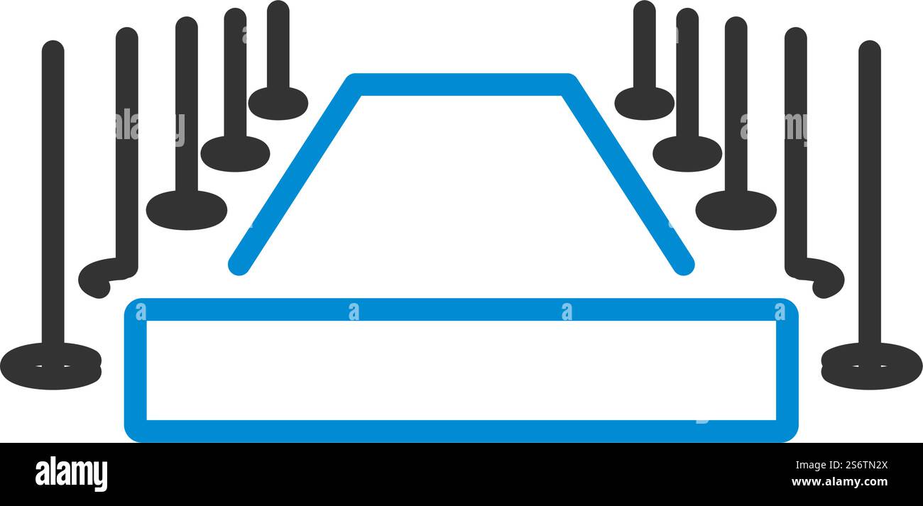 Red Carpet Icon. Editable Bold Outline With Color Fill Design. Vector ...
