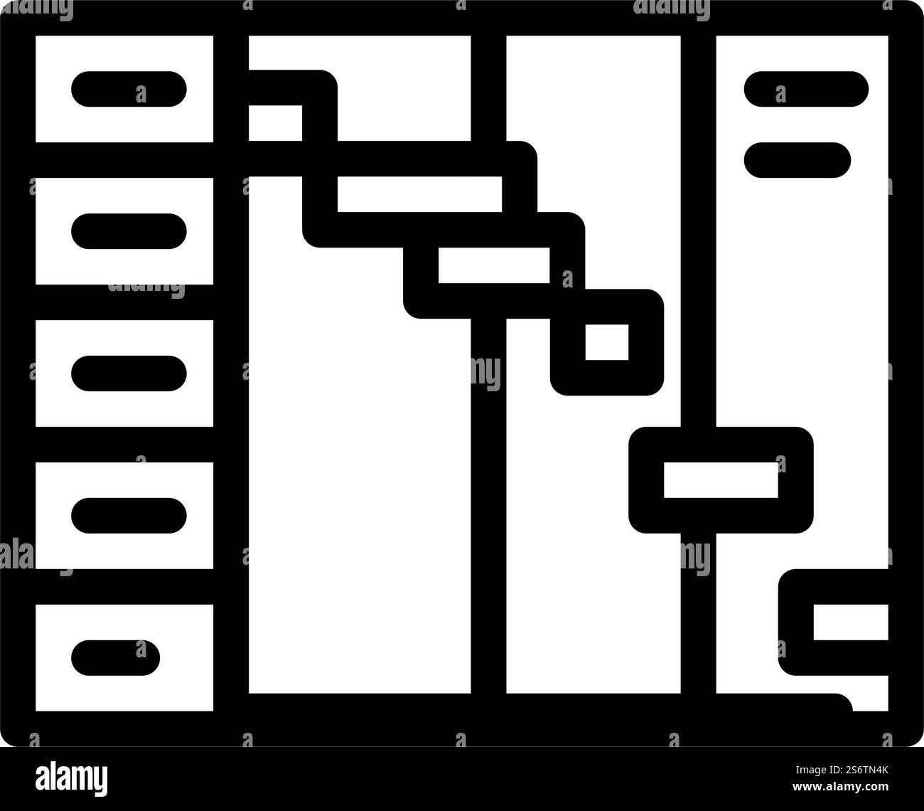 plan of time and tasks line icon vector. plan of time and tasks sign ...
