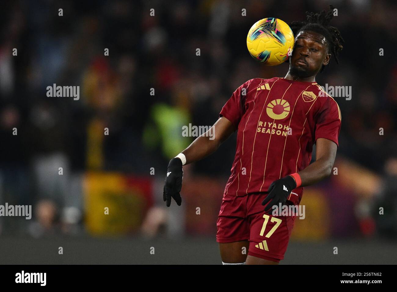 Rome, Italy. 17th Jan, 2025. Manu Kone of A.S. Roma in action during ...