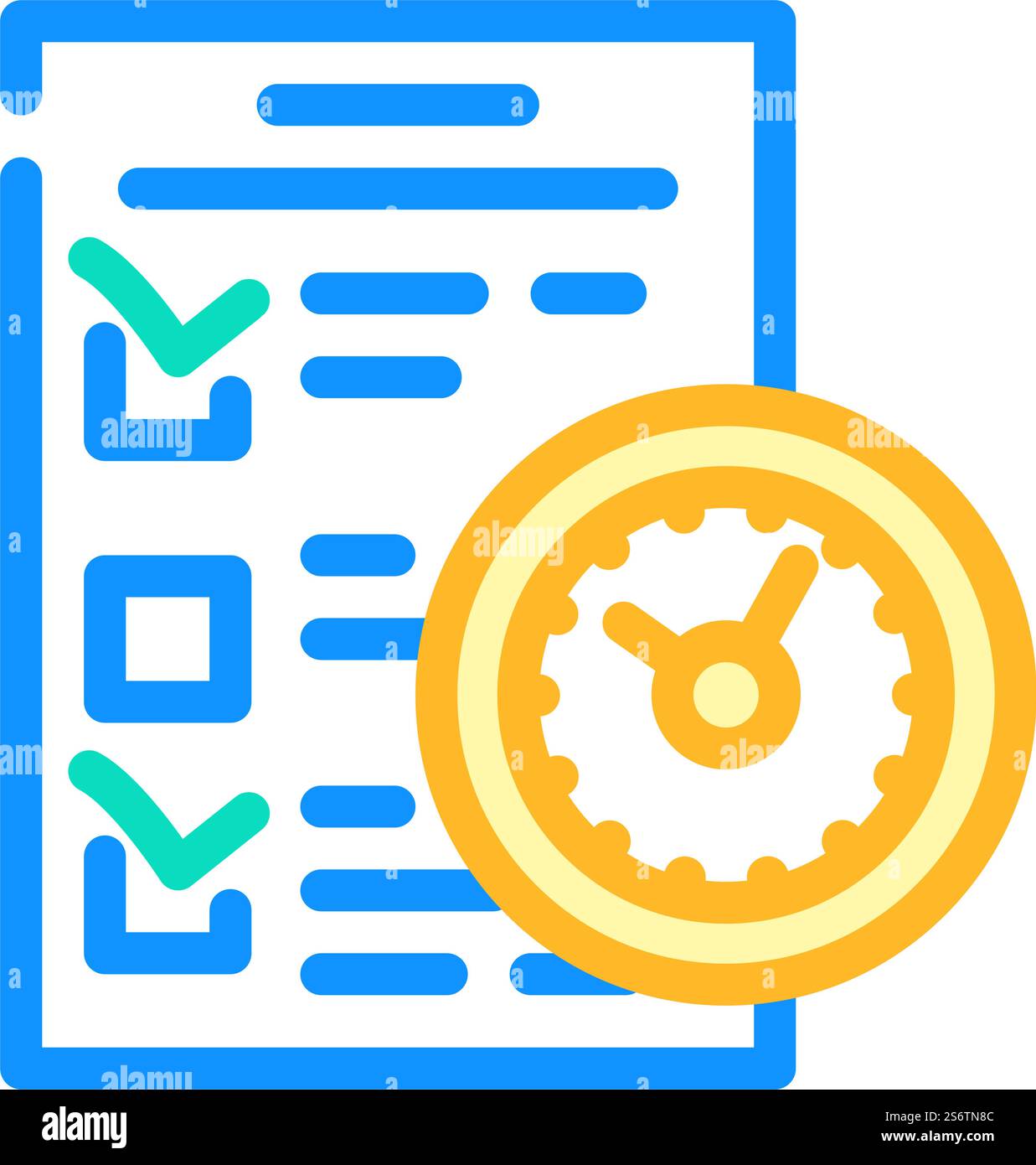check list color icon vector. check list sign. isolated symbol ...