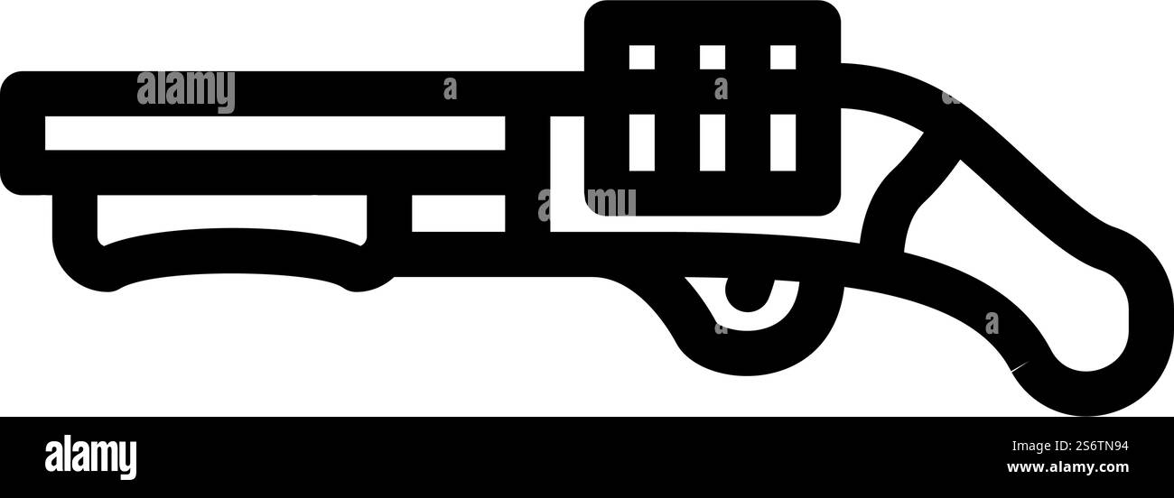 shotgun weapon line icon vector. shotgun weapon sign. isolated contour ...