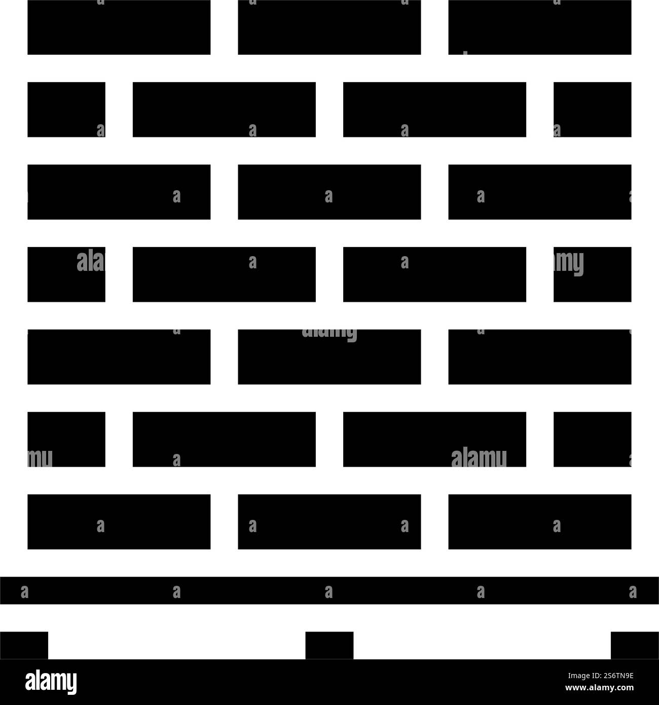 brick construction material glyph icon vector. brick construction ...