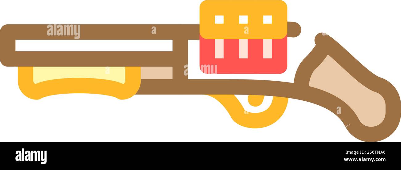 shotgun weapon color icon vector. shotgun weapon sign. isolated symbol ...