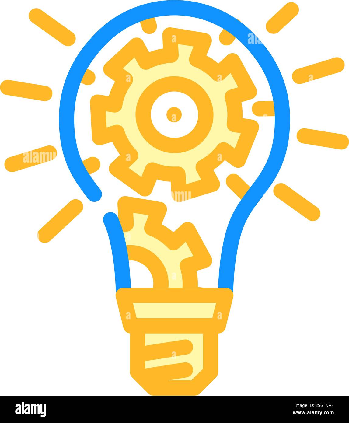 technology light bulb color icon vector. technology light bulb sign ...