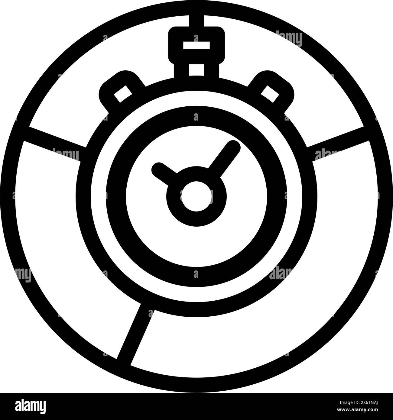 stop watch line icon vector. stop watch sign. isolated contour symbol ...