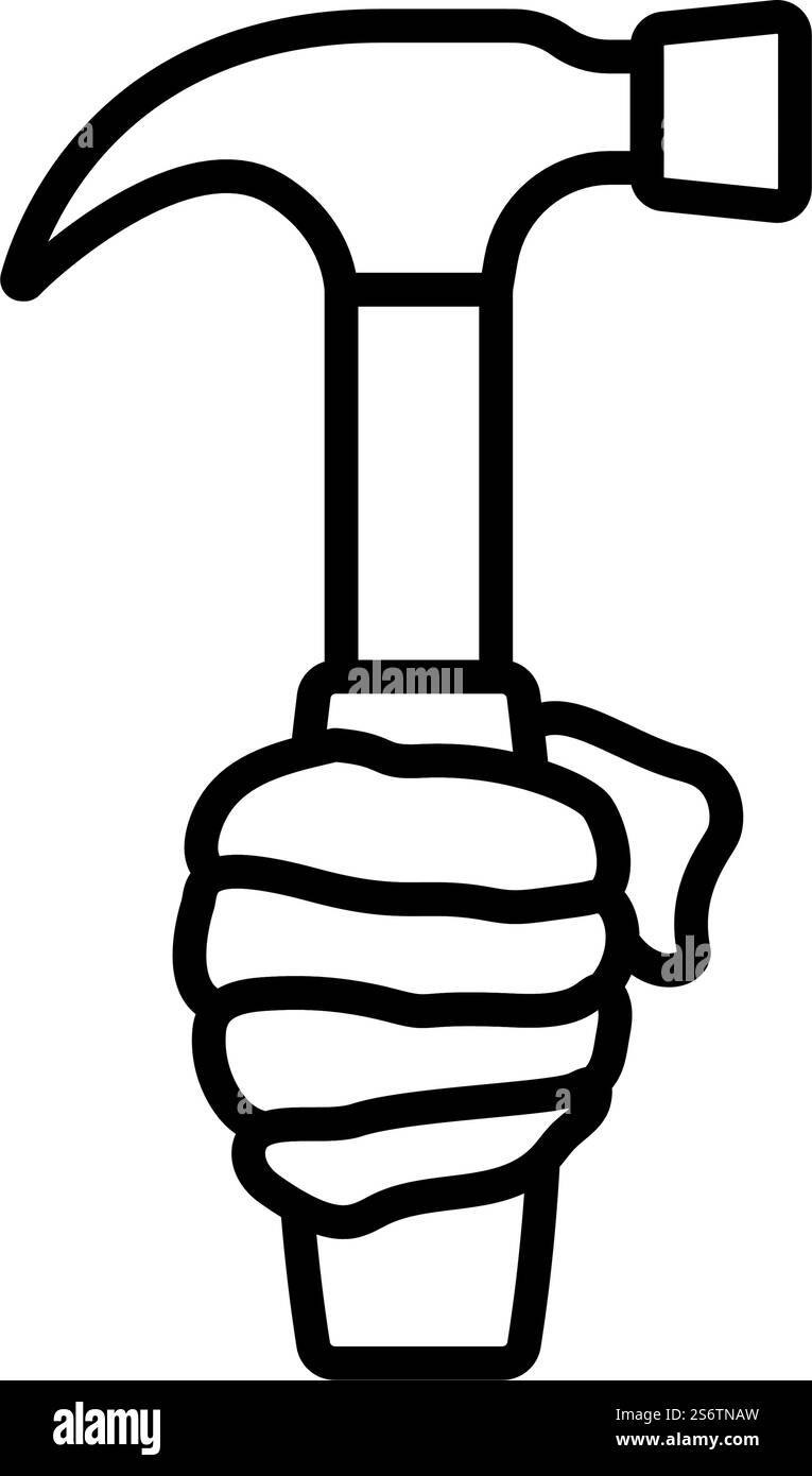 Labor Day Icon. Bold outline design with editable stroke width. Vector ...