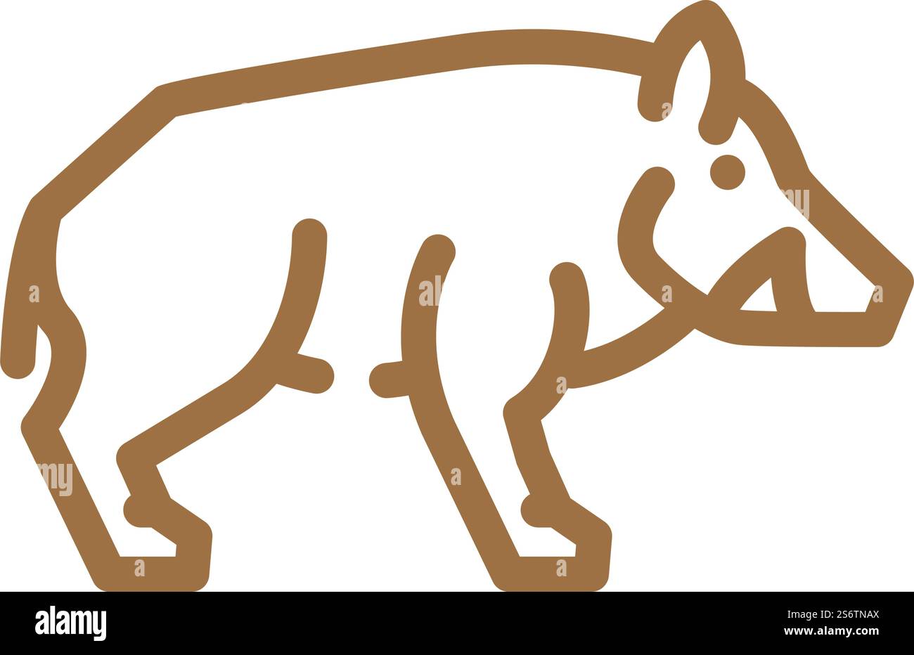 boar animal color icon vector. boar animal sign. isolated symbol ...