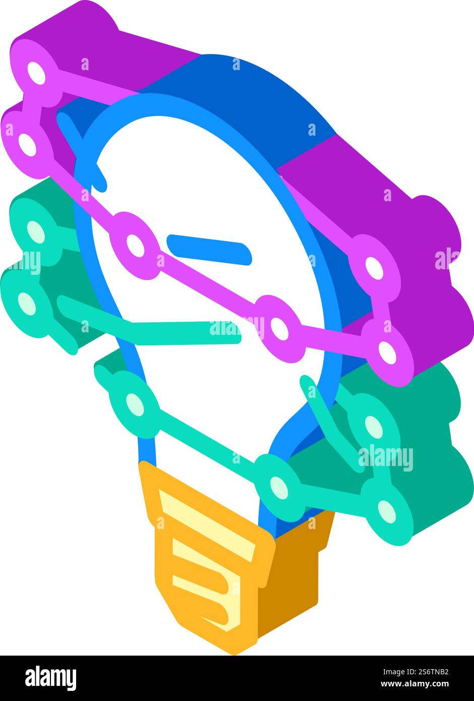 innovation light bulb isometric icon vector. innovation light bulb sign ...