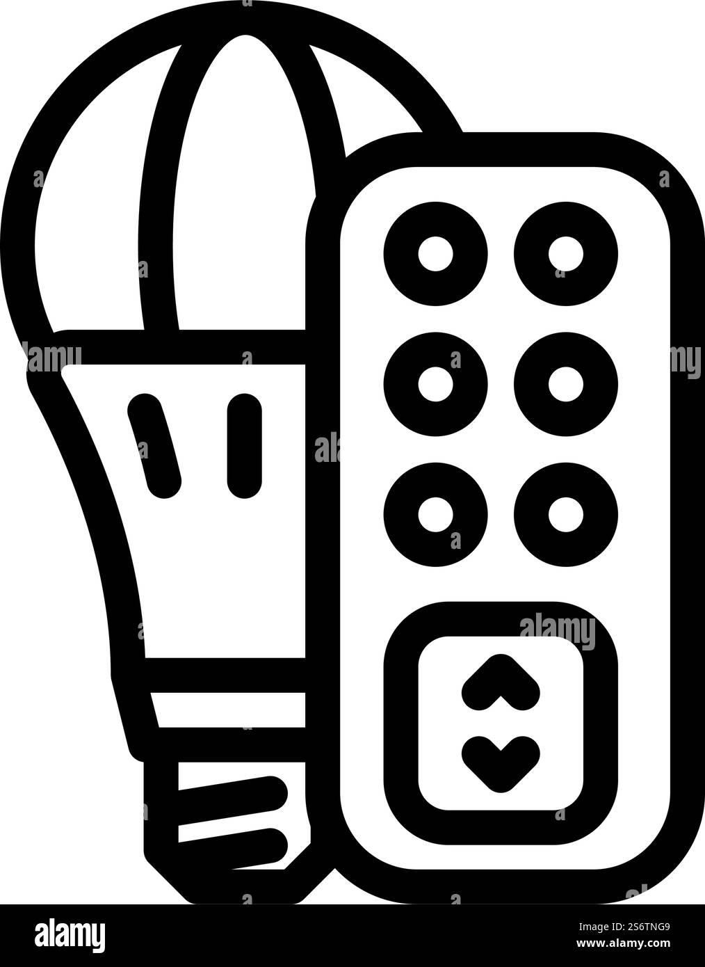 led light bulb line icon vector. led light bulb sign. isolated contour ...