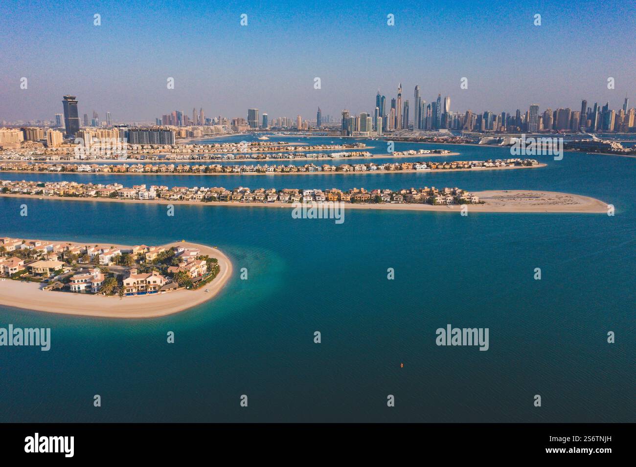 United Arab Emirates, Middle East, Dubai. The Palm Jumeirah Stock Photo ...