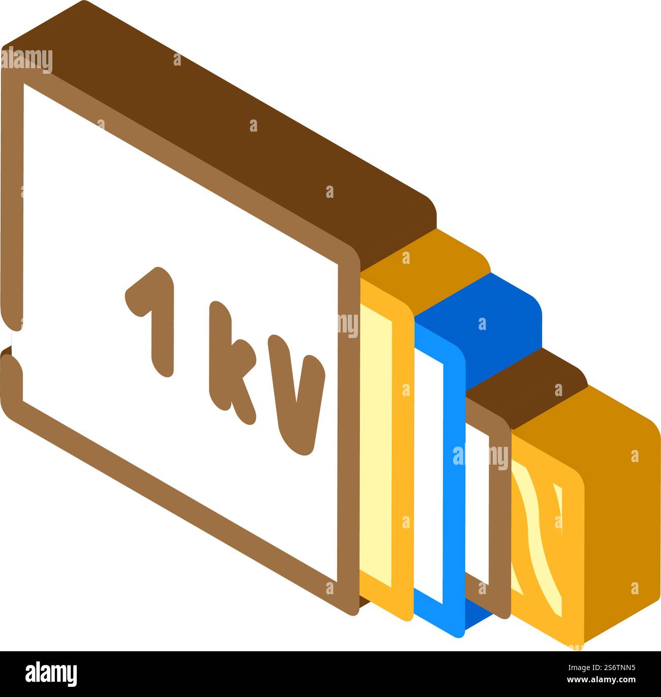 medium voltage cables isometric icon vector. medium voltage cables sign ...