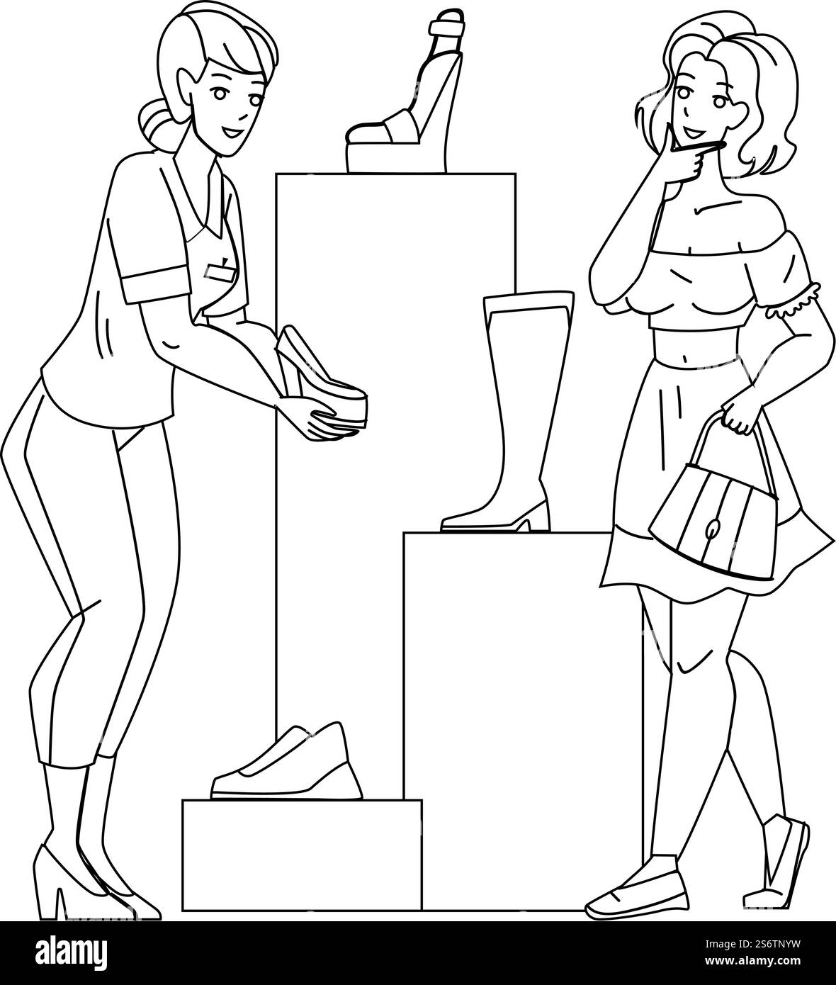 Shoes shop department line Stock Vector Images - Alamy