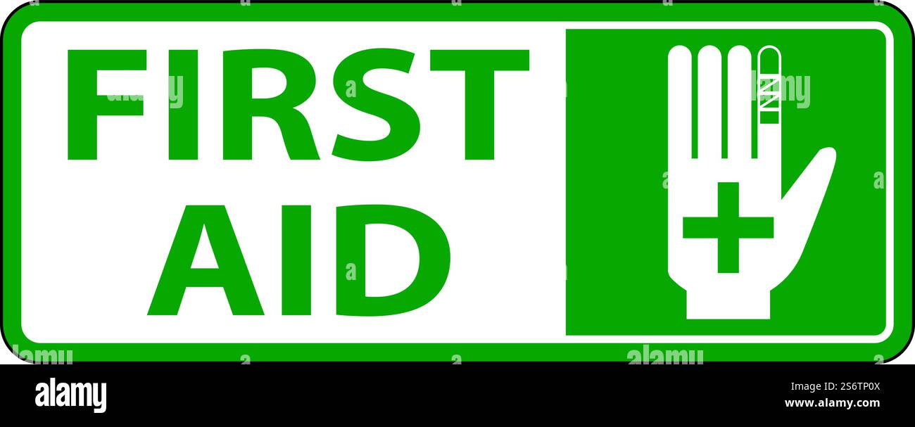 First Aid Label Sign on white background Stock Vector Image & Art - Alamy