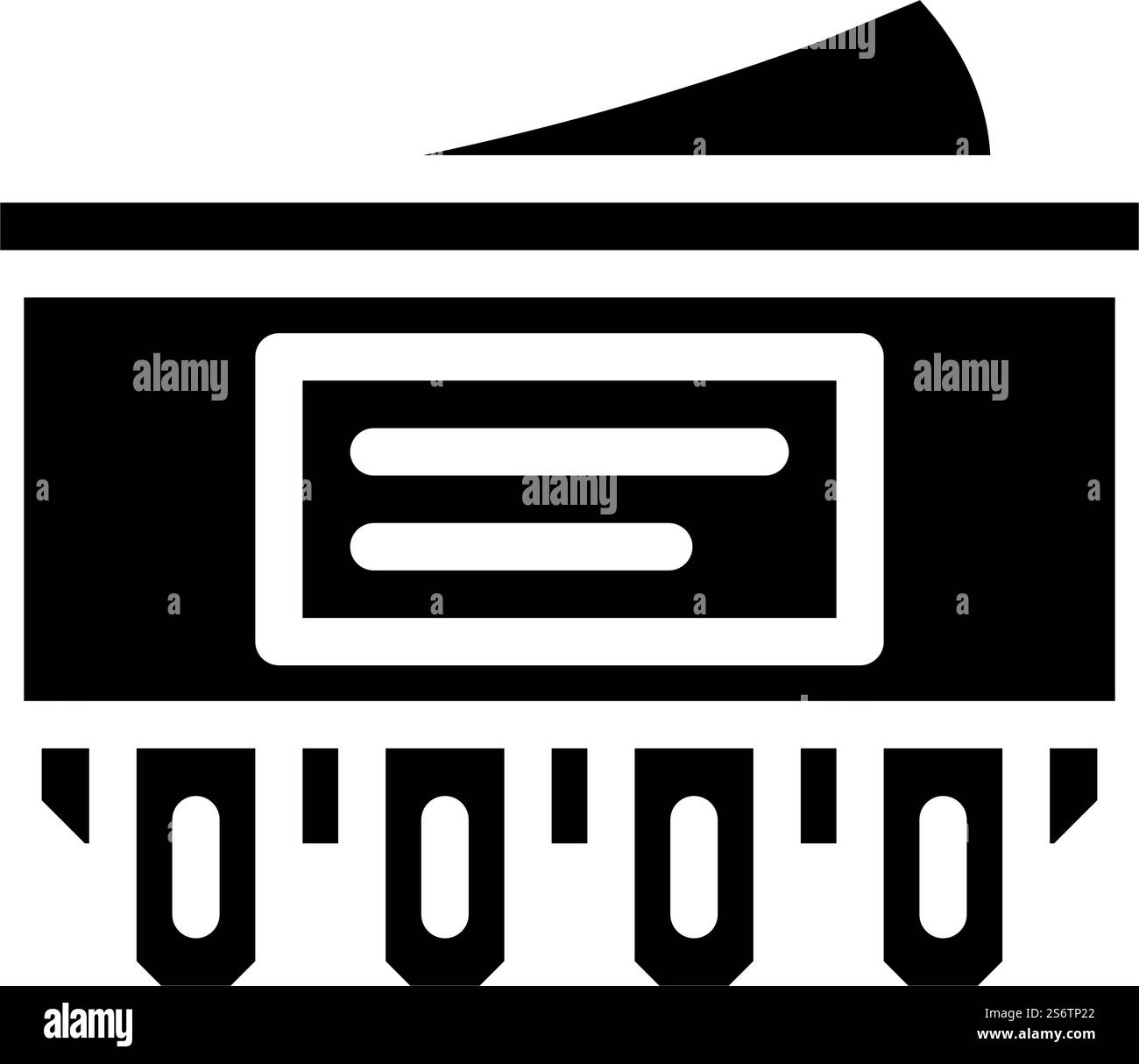 double pole single throw switch device glyph icon vector. double pole ...