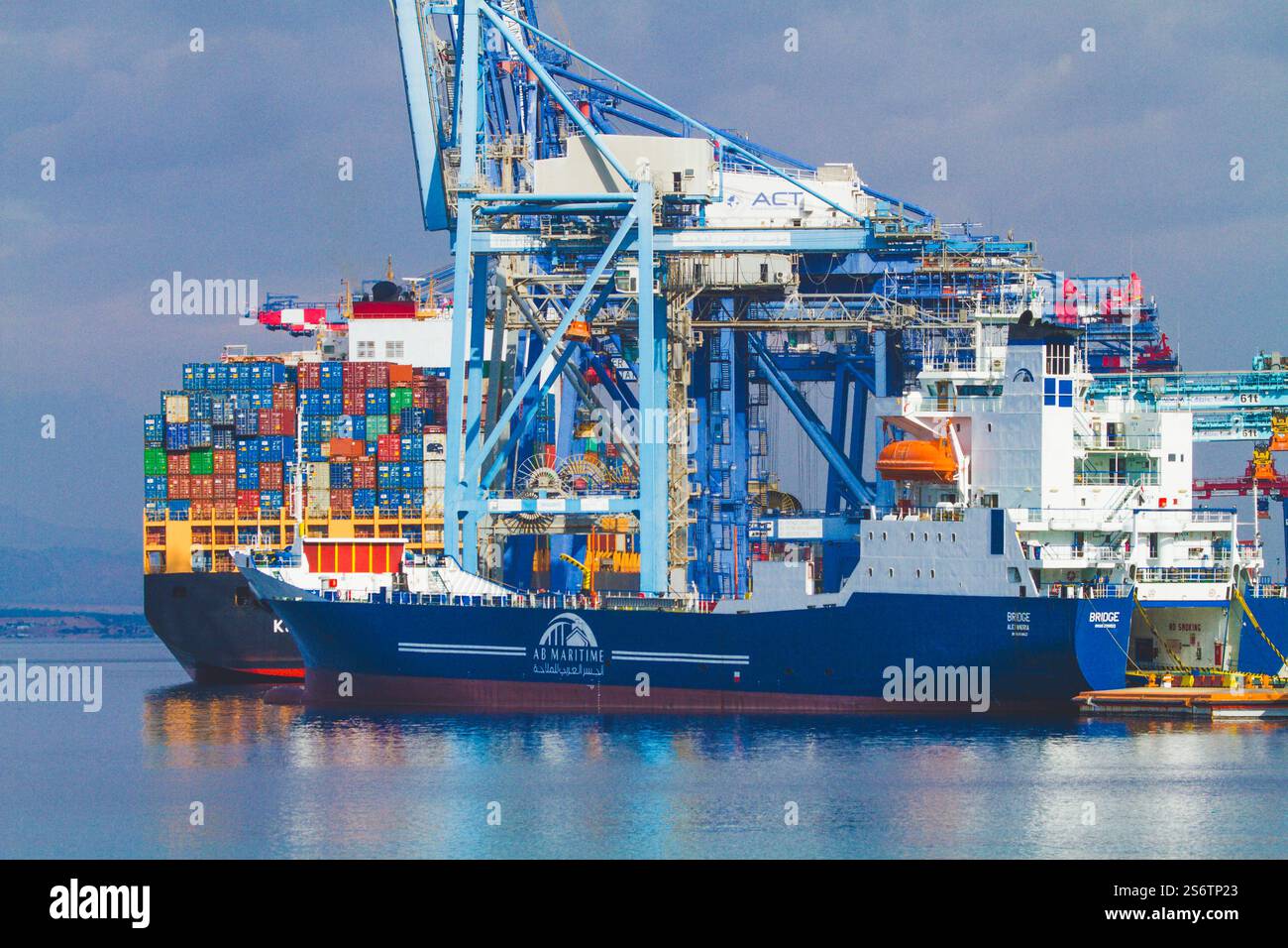 Middle East, Jordan, Aqaba. ACT, Aqaba container TerminalMiddle East ...