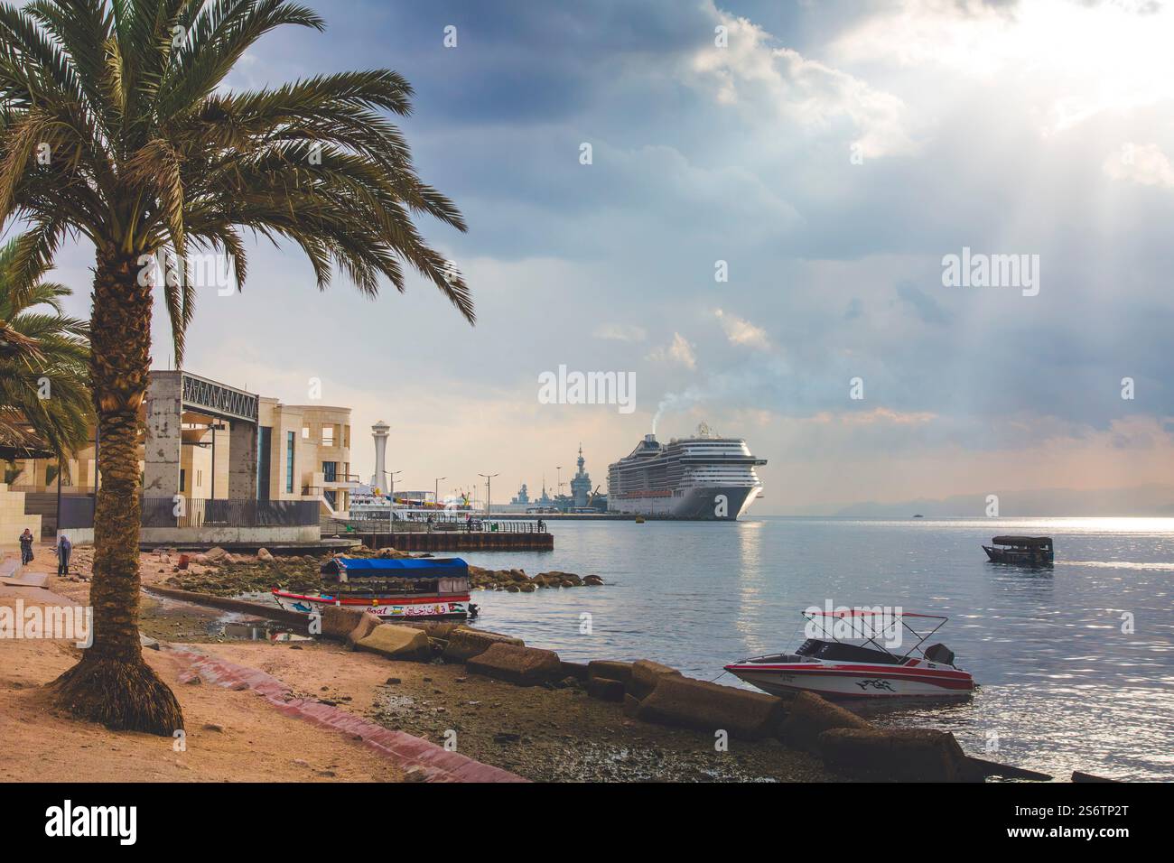 Middle East, Jordan, Aqaba. Gulf of Aqaba. The Port Stock Photo - Alamy