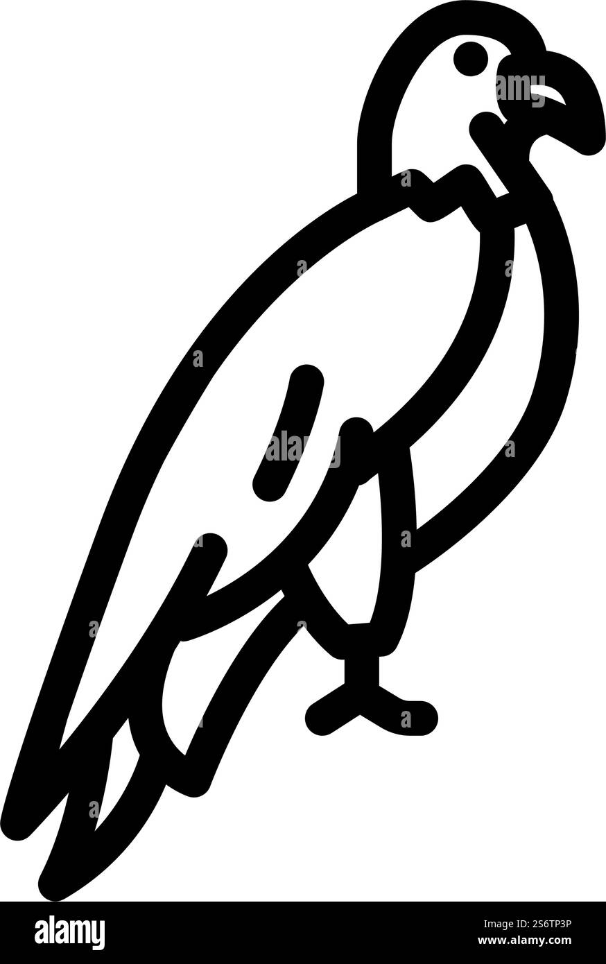 eagle bird line icon vector. eagle bird sign. isolated contour symbol ...