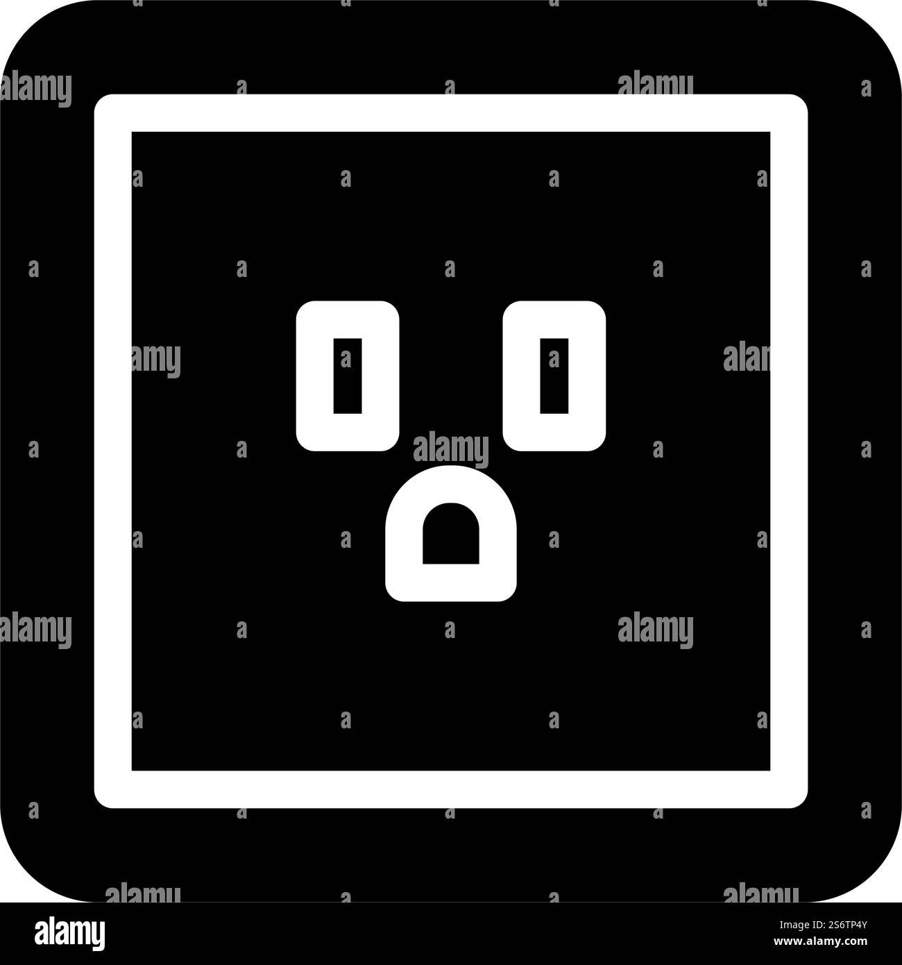american socket glyph icon vector. american socket sign. isolated ...