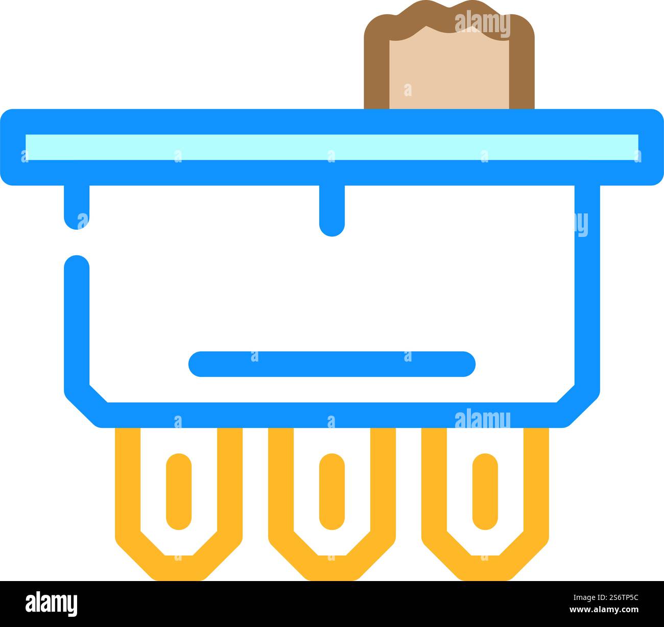 single pole double throw electrical switch color icon vector. single ...