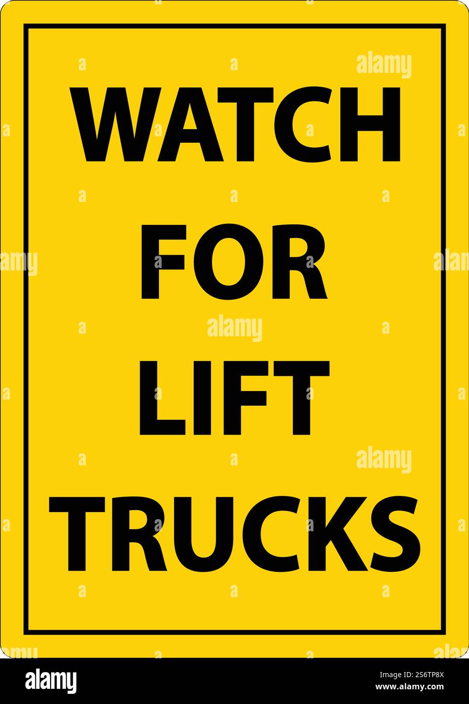 2-Way Watch For Lift Trucks Sign On White Background Stock Vector Image ...