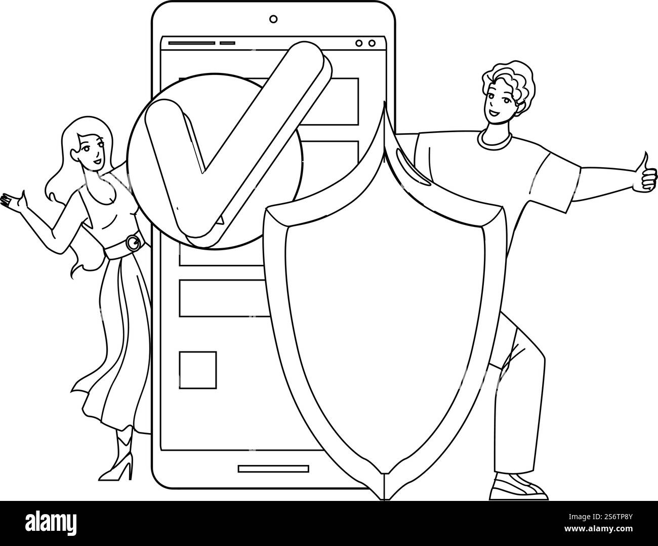 Man using mobile shield Black and White Stock Photos & Images - Alamy