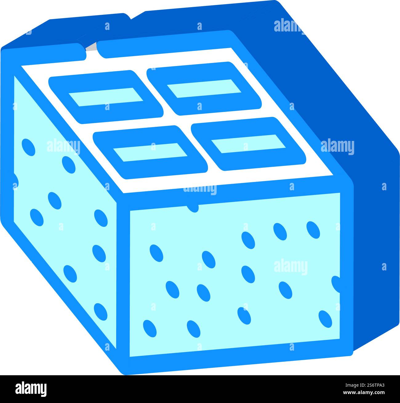 cement block isometric icon vector. cement block sign. isolated symbol ...