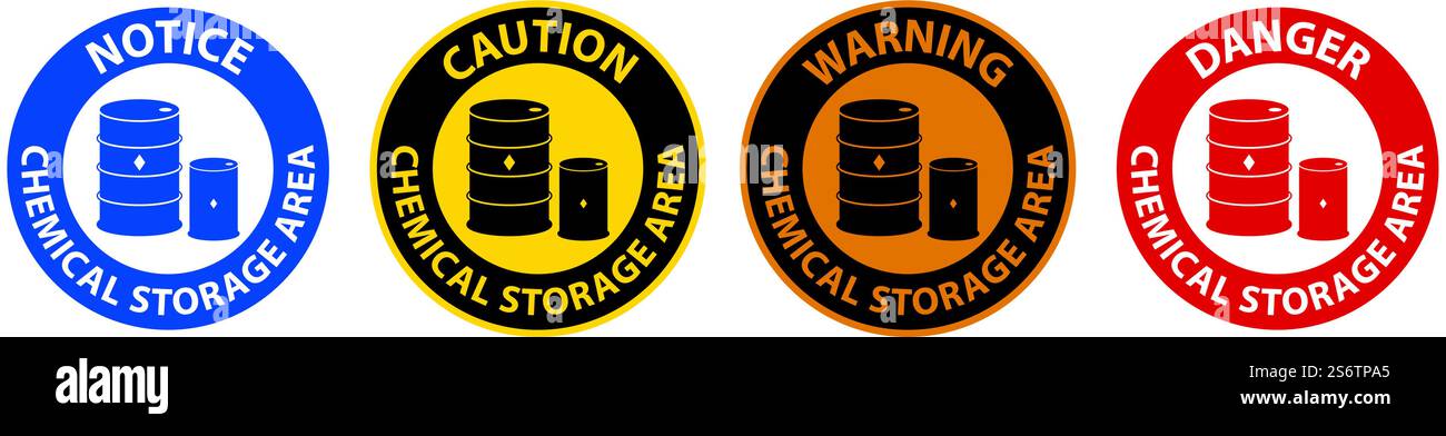 Chemical Storage Area Sign On White Background Stock Vector Image & Art ...