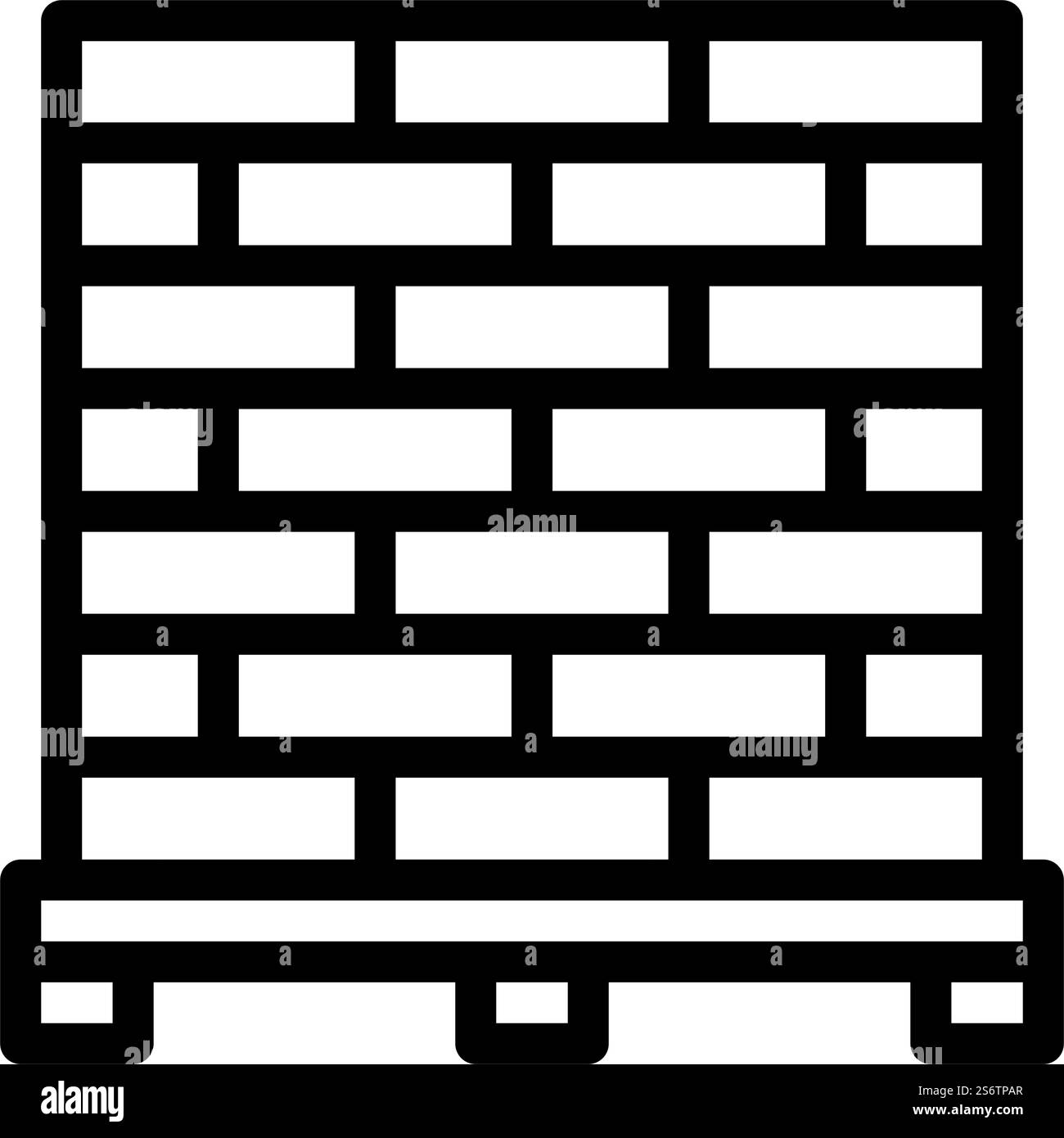 brick construction material line icon vector. brick construction ...