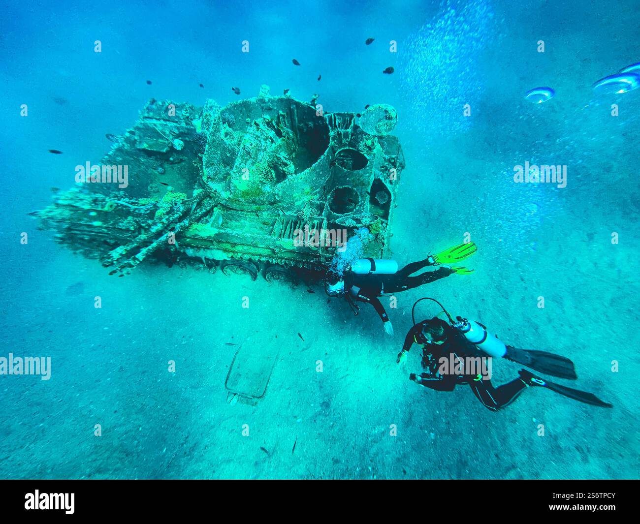 Middle East, Jordan, Aqaba, The Tank dive site Stock Photo - Alamy