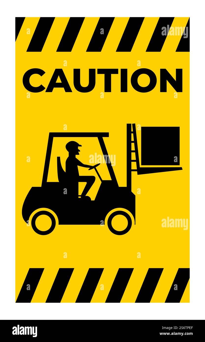 Forklift truck sign,Hazard warning forklift Stock Vector Image & Art ...
