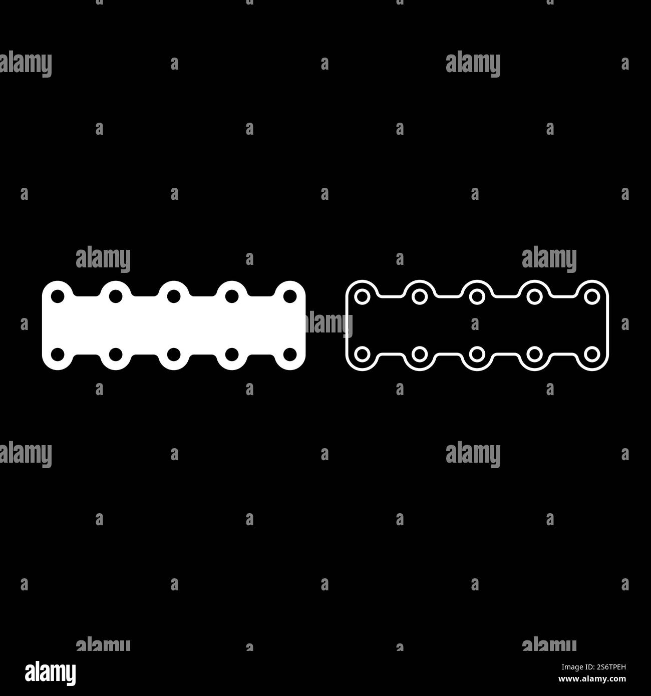 Engine gasket car set icon white color vector illustration image simple ...