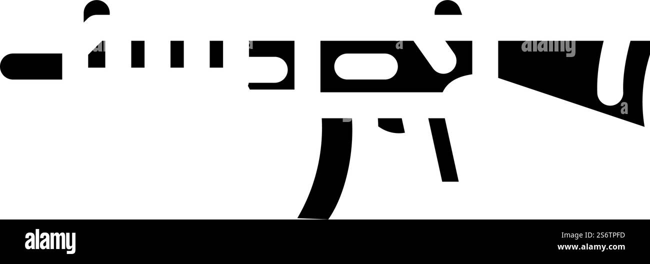 rifle weapon glyph icon vector. rifle weapon sign. isolated contour ...